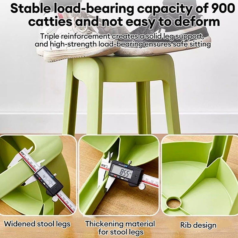 1CHOISE Nordic Style Stackable Monoblock Chair Plastic Stool Thickened ...