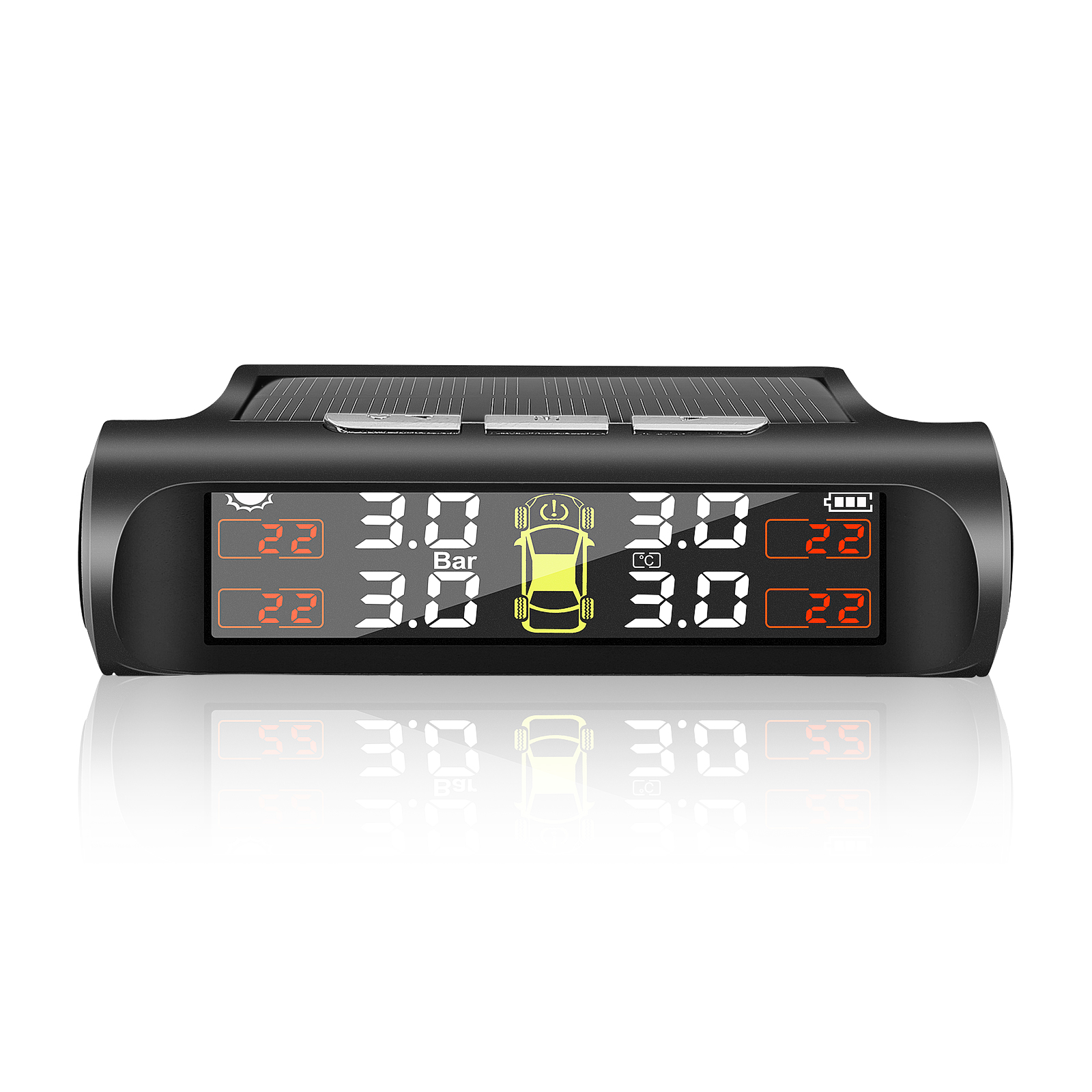 TPMS Wireless Tire Pressure Monitoring System Solar Car Tyre Pressure ...