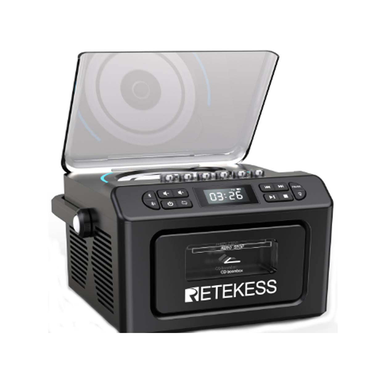Retekess Portable Square CD Boombox Radio 10000mAH | Shopee Philippines