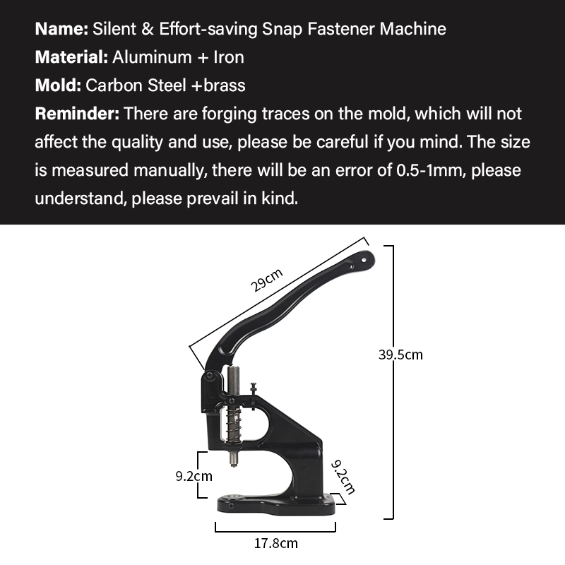 Manual Button Installation Tool Mute Stamping,Button, Snap,Fasteners ...