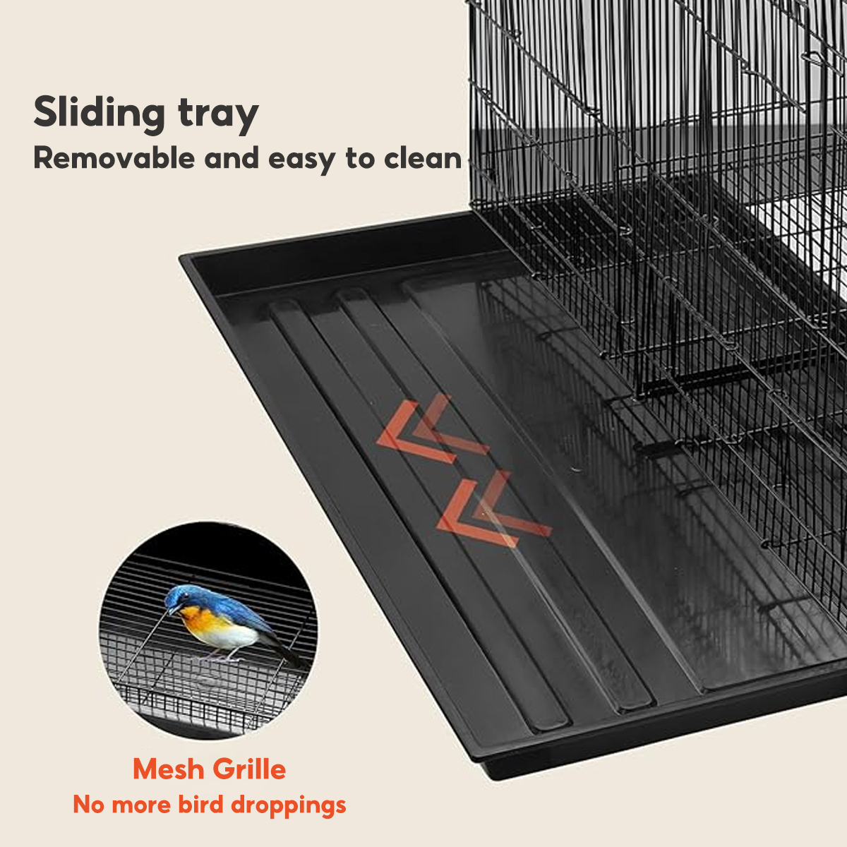 【Ready Stock】 Foldable Bird Breeding Cage With Removable Baffle Parrot ...