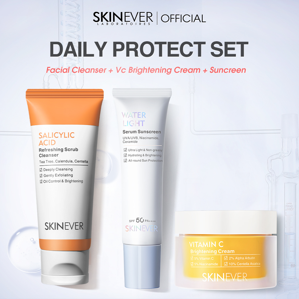 SKINEVER Daily Protect Set Salicylic Refreshing Scrub Cleanser Water ...