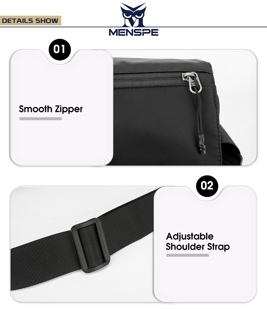 MENSPE Fashion Men's Bag Unisex Shoulder Bag Large Capacity Leisure Bag ...