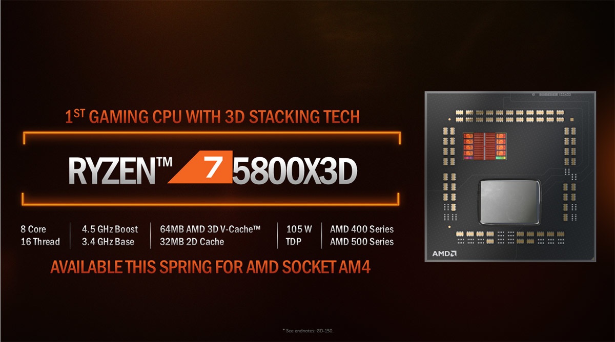 AMD R7 5700X3D 5800X3D Ryzen 7 Gaming Processor New Ryzen 5000 Series 3 ...