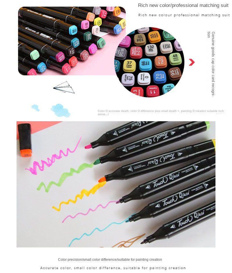 36/48 Color Marker Set Is Suitable For Artist's Marker Drawing Sketch ...