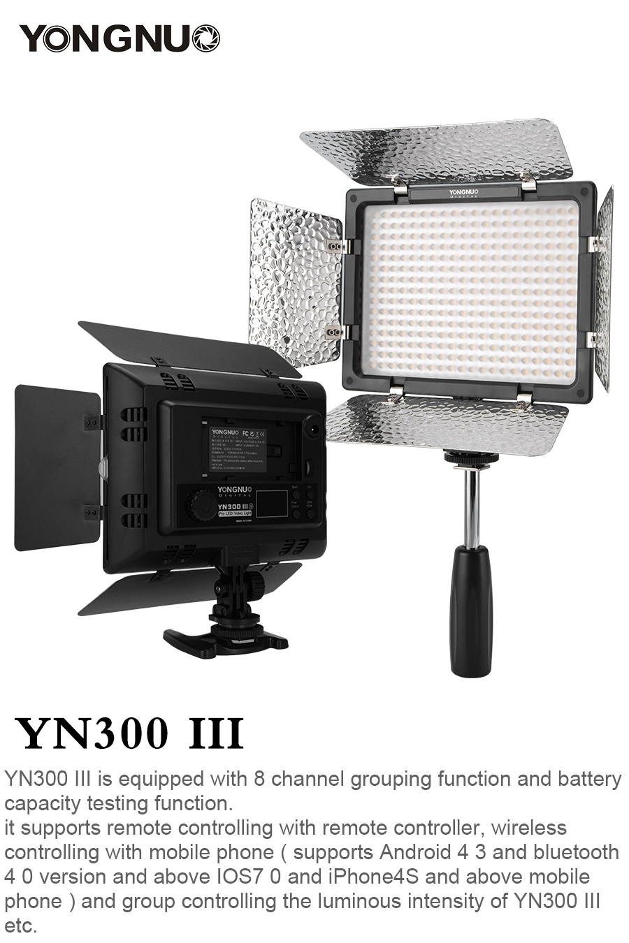 Yongnuo YN300 III YN300III 3200k-5500K CRI95 Camera Photo LED Video ...