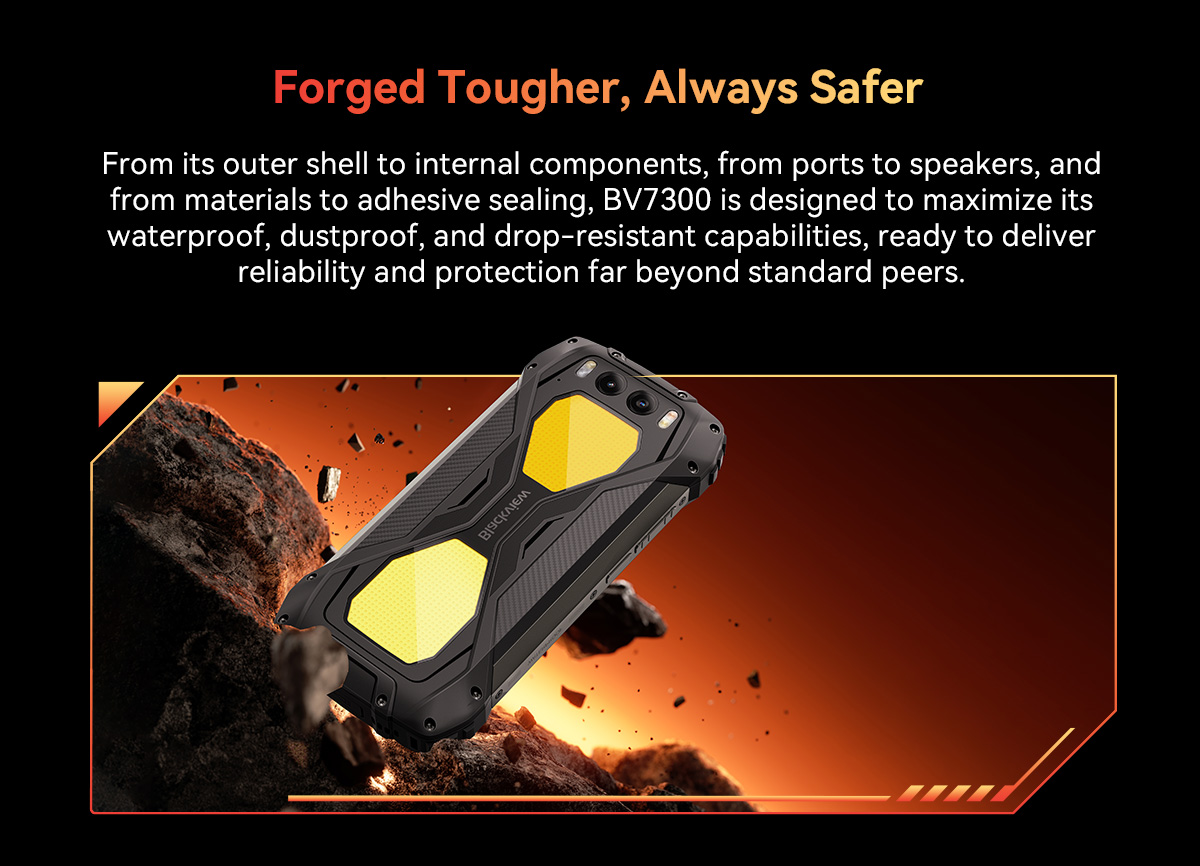 Blackview BV7300 18GB(6GB+12GB) +256GB Rugged Smartphone 15000mAh Dual Camping Lights Android 14 ...