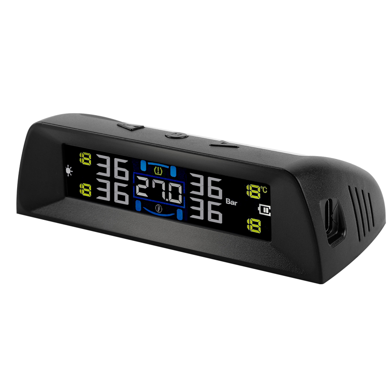 【With in-car temperature display】TPMS Car Solar Digital LCD Display ...
