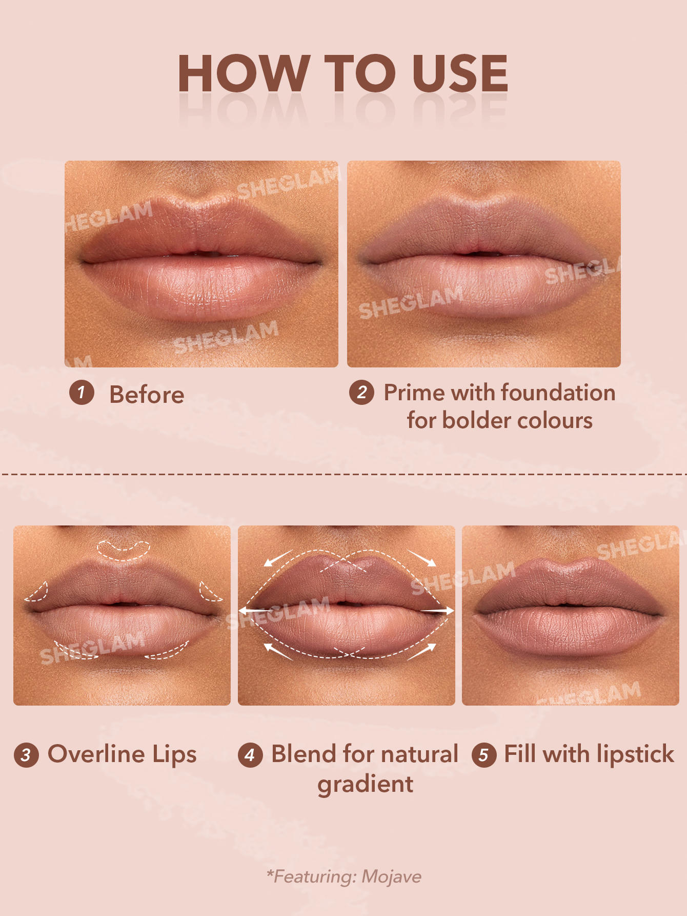 SHEGLAM Lip Liner Creamy Matte Lip Liner Pencil Not Easy to Fade Silky ...