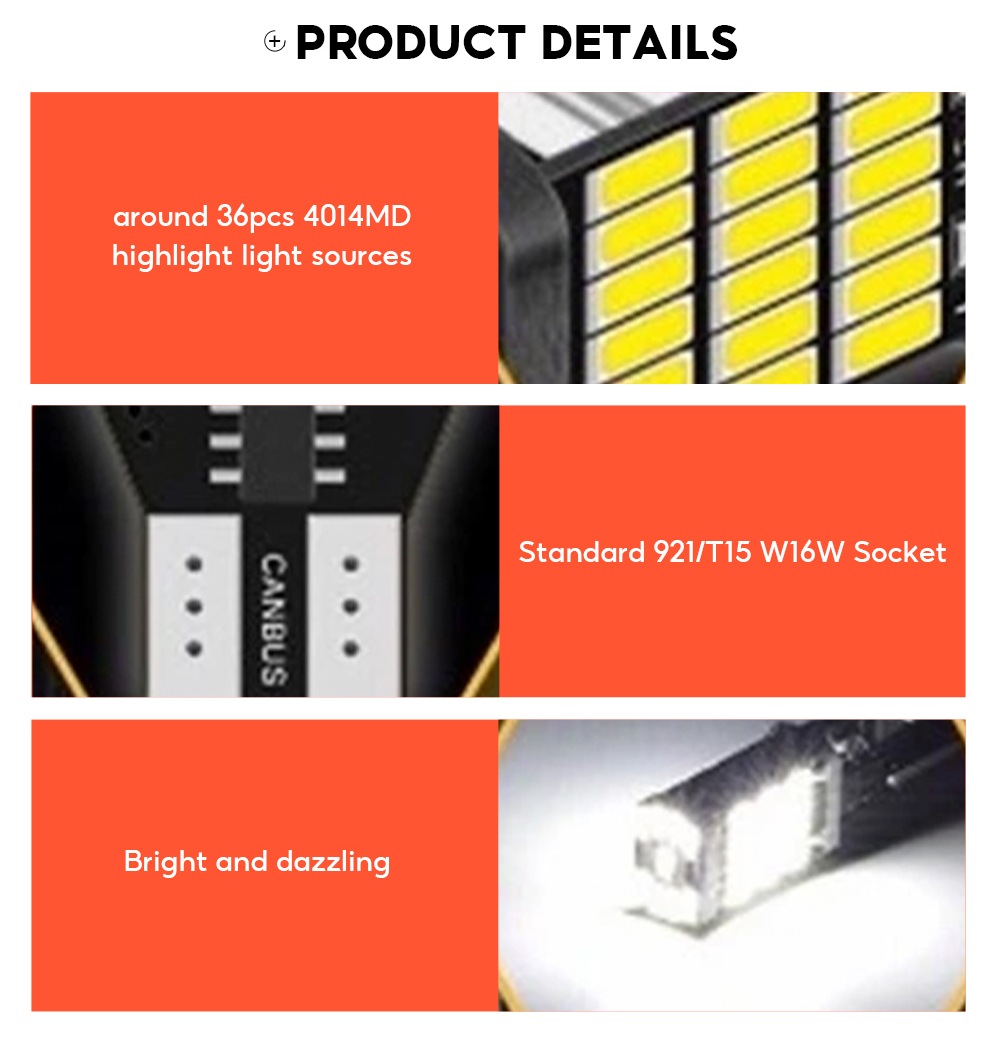 Led Turn Signal Light Peanut Bulb 45 Chips T10/T15 Terminal Bright Eyes ...