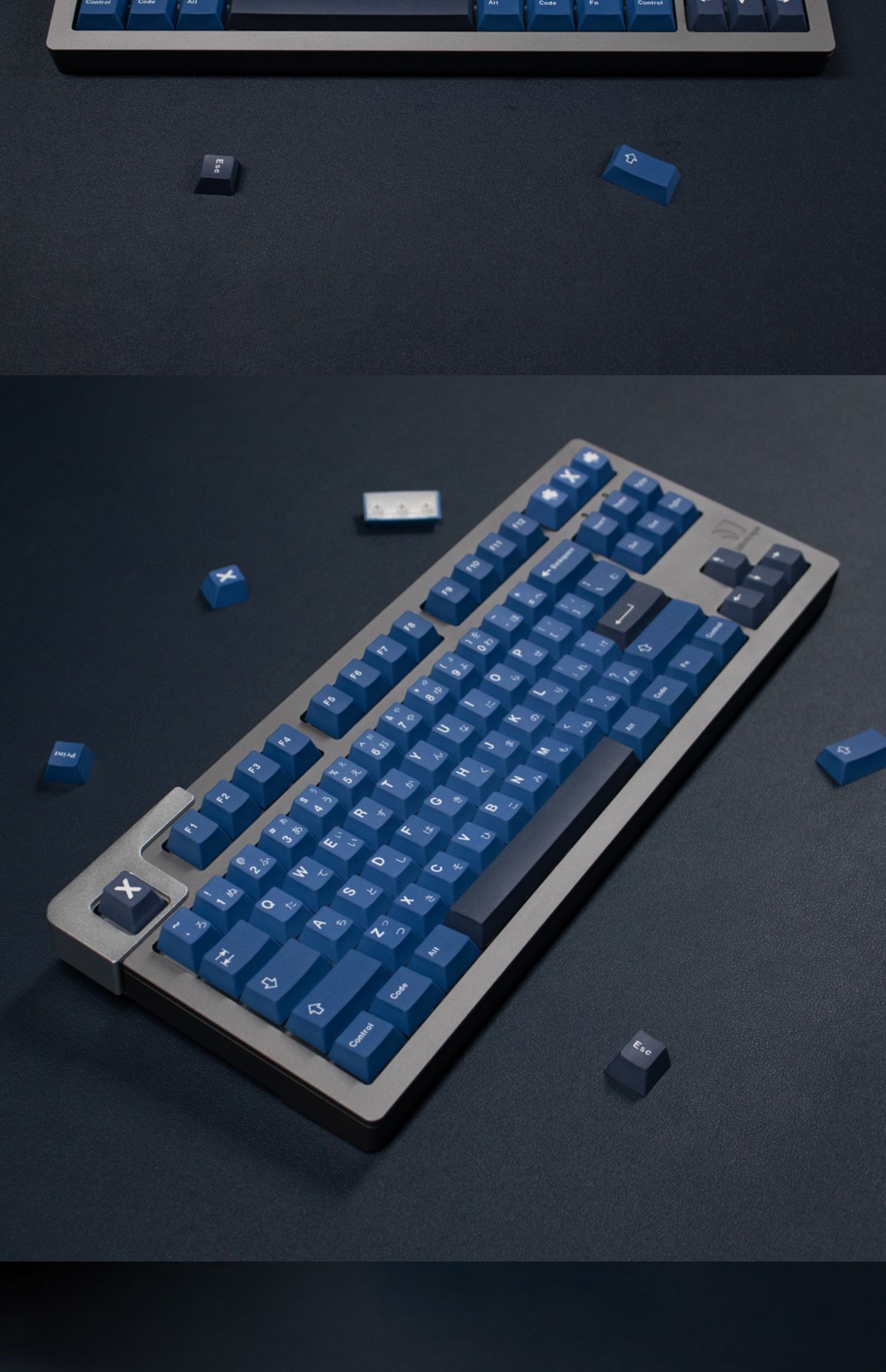 -LW- GMK Striker R1 PBT Keycaps CHERRY Profile Mechanical Keyboard Blue ...