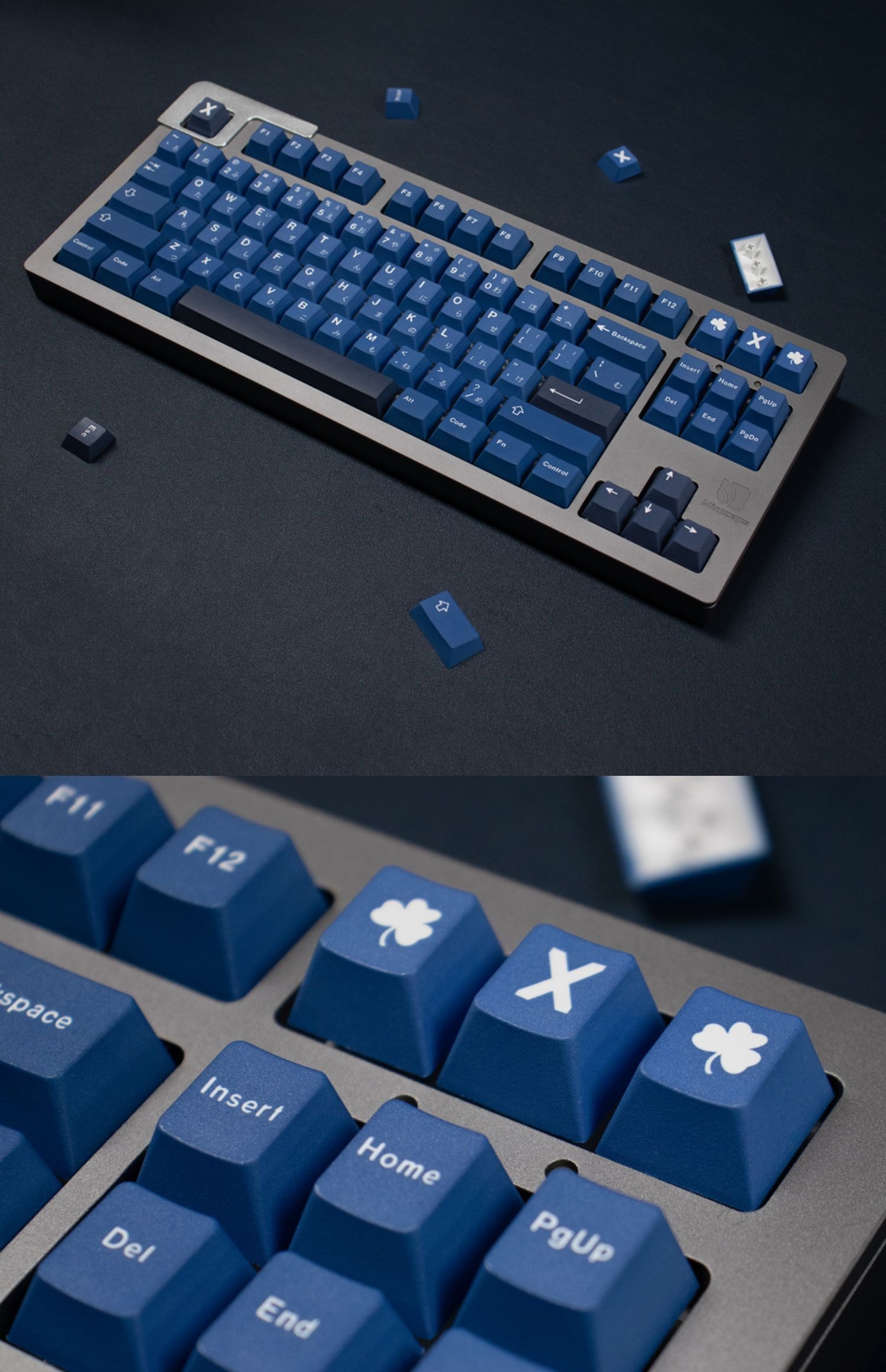 -LW- GMK Striker R1 PBT Keycaps CHERRY Profile Mechanical Keyboard Blue ...
