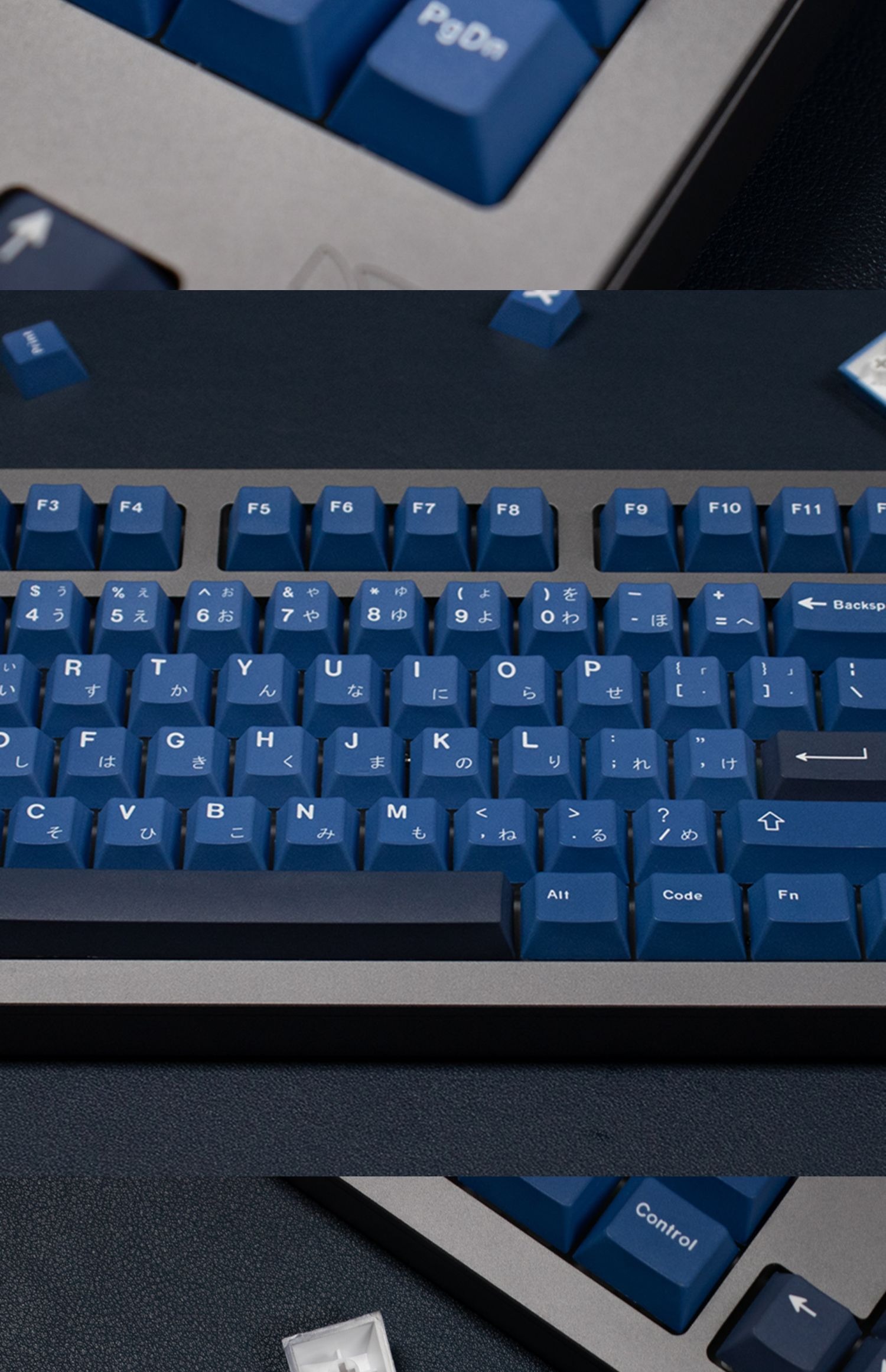 -LW- GMK Striker R1 PBT Keycaps CHERRY Profile Mechanical Keyboard Blue ...