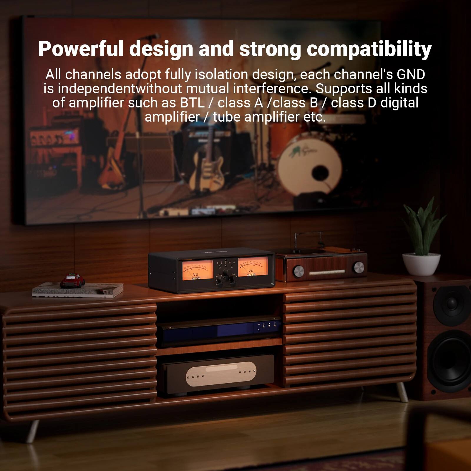 NEOHIPO ET30 Amplifier Speaker Switcher, 2-in-2 Out Dual Analog VU ...