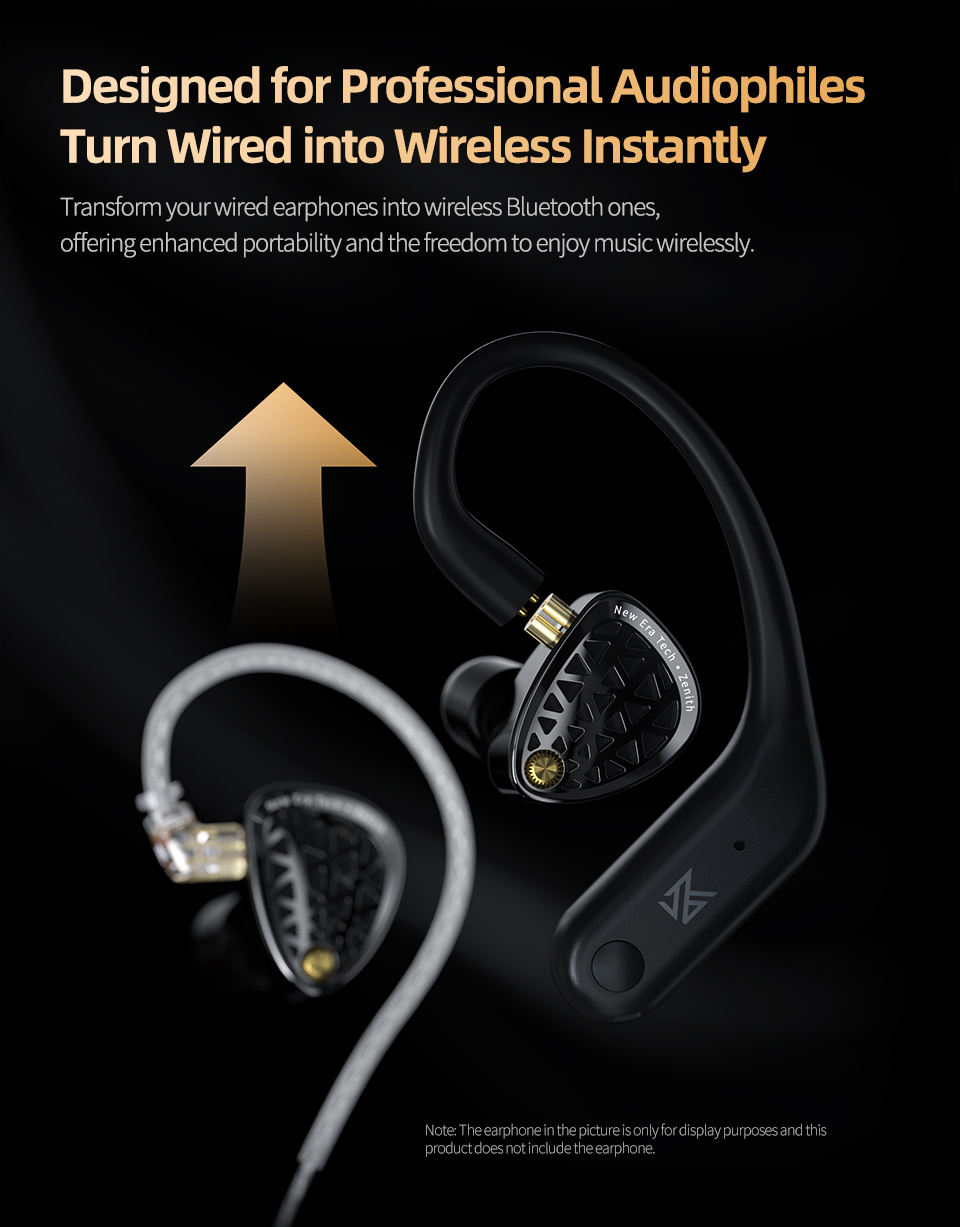 KZ AN01 Wireless Earphone Upgrade Ear Hook Cable Bluetooth5.4 C-Pin ...