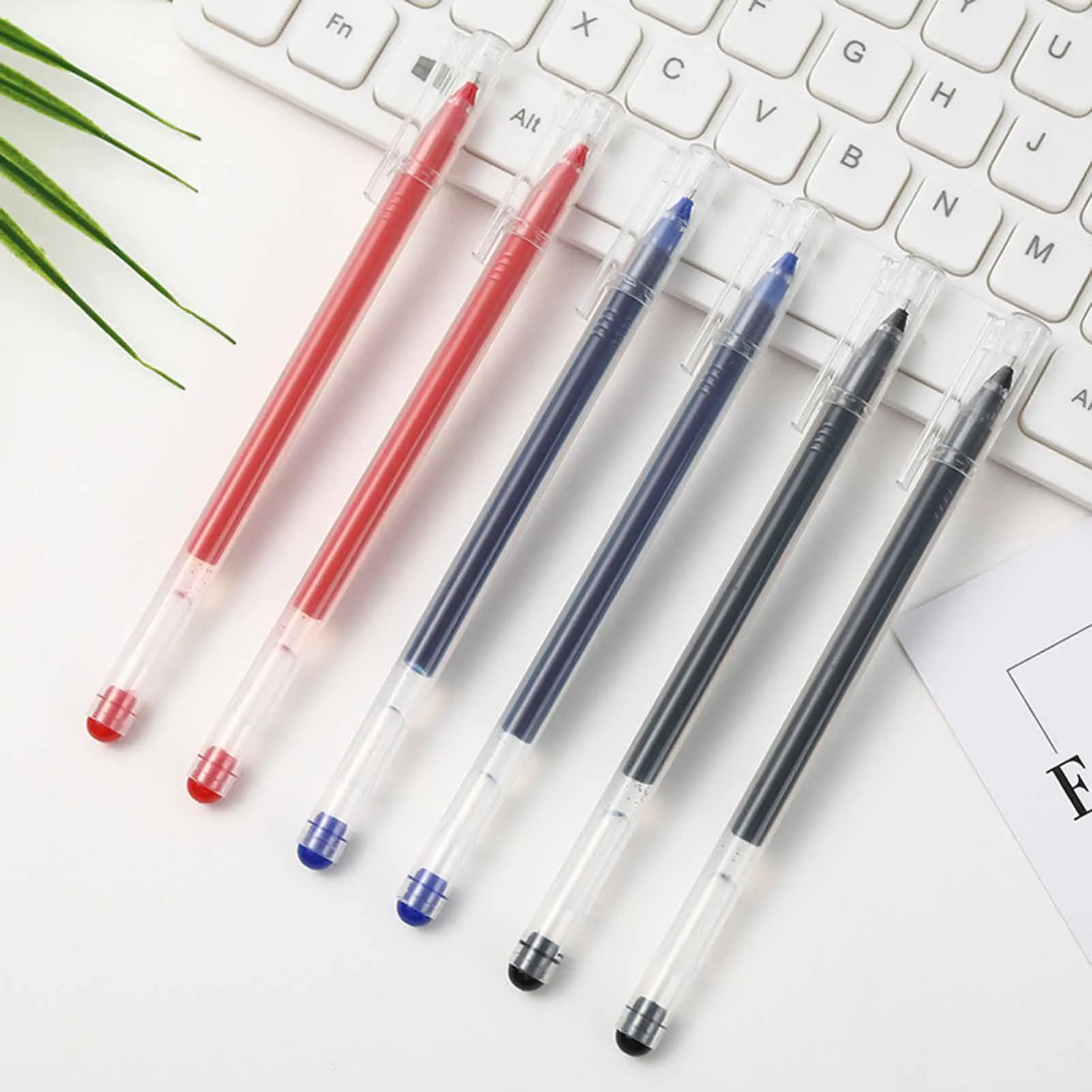 50/100pcs Large Capacity Neutral Gel Pen 0.5MM Red Blue Black Signature ...