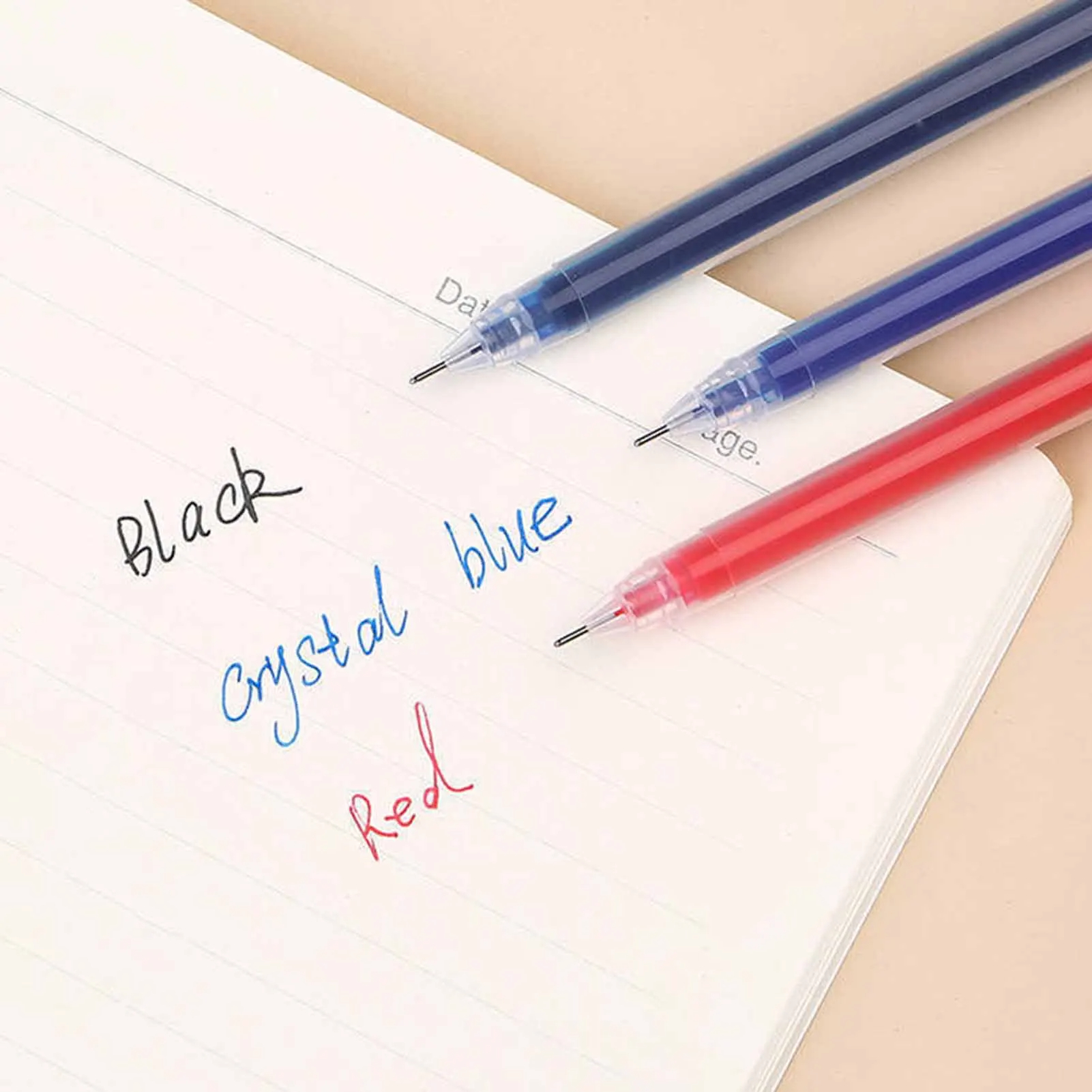 50/100pcs Large Capacity Neutral Gel Pen 0.5MM Red Blue Black Signature ...