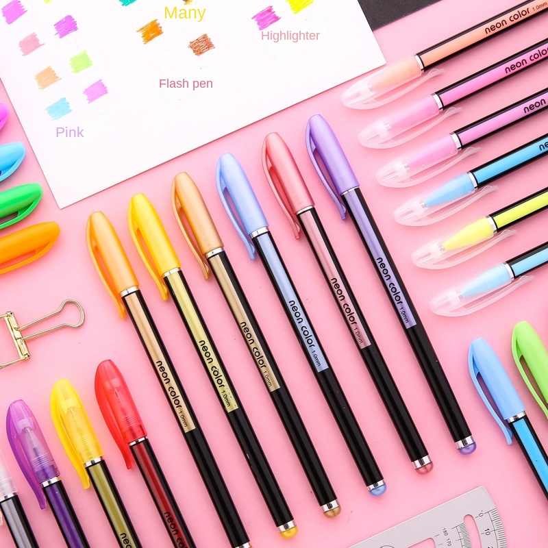 Sparkling Pen Sparkling Fluorescent Pen Chalk Student Hand Account Note ...