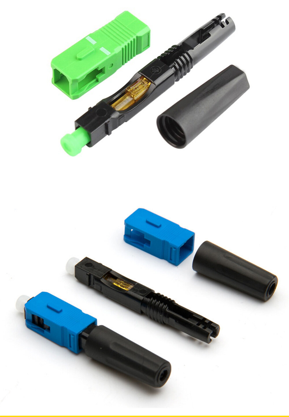 ONTi 100PCS Fiber Optic Fast Connector FTTH Drop Cable Single-Mode High ...