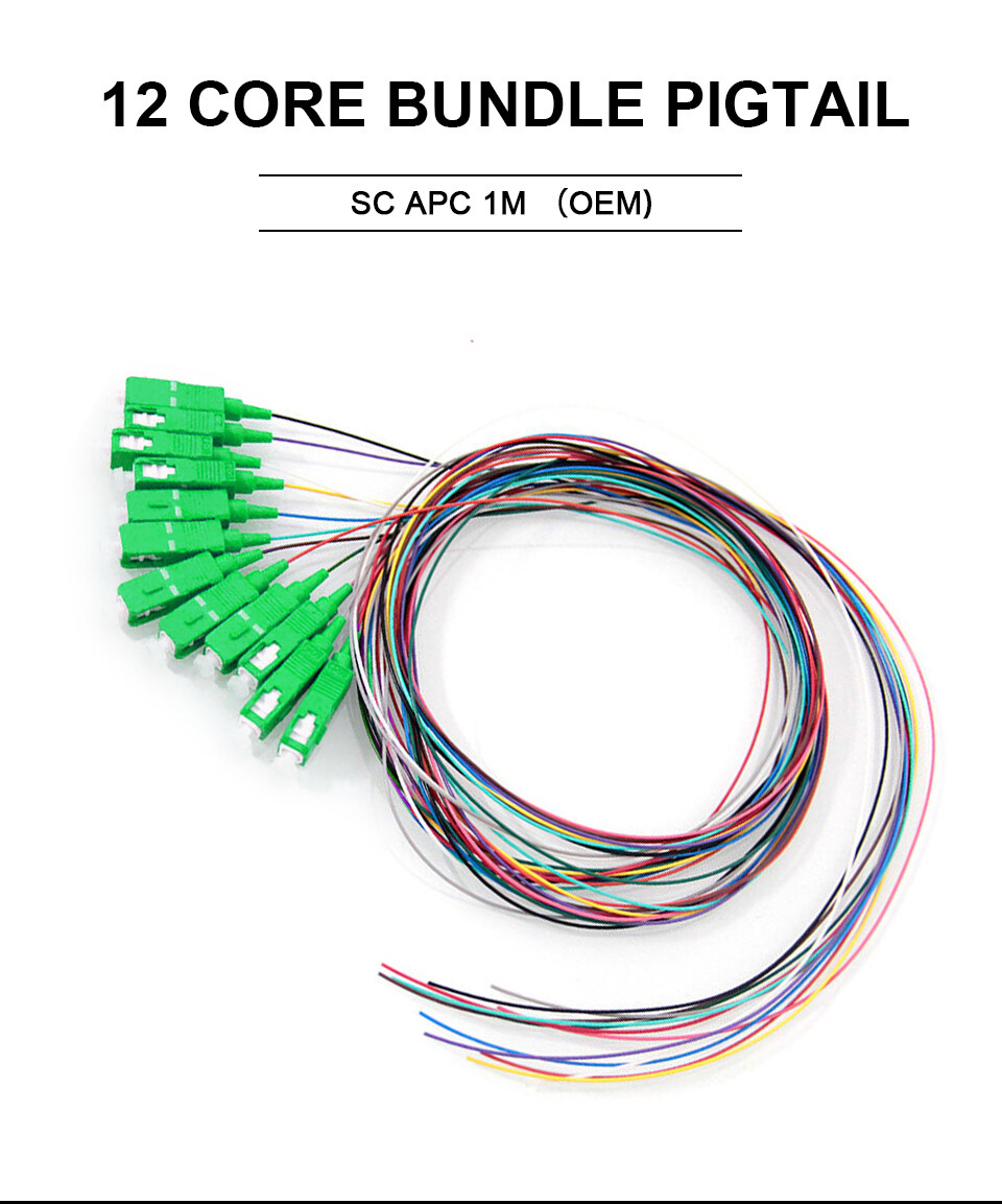 12 Core SC UPC/APC Pigtail fiber single-mode fiber jumper LC/UPC bundle ...