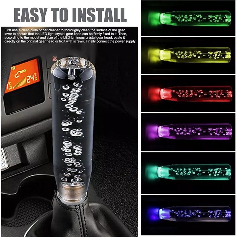 10/15/20/25/30/35/40CM Crystal Bubble Style Shift Knob Universal Manual ...
