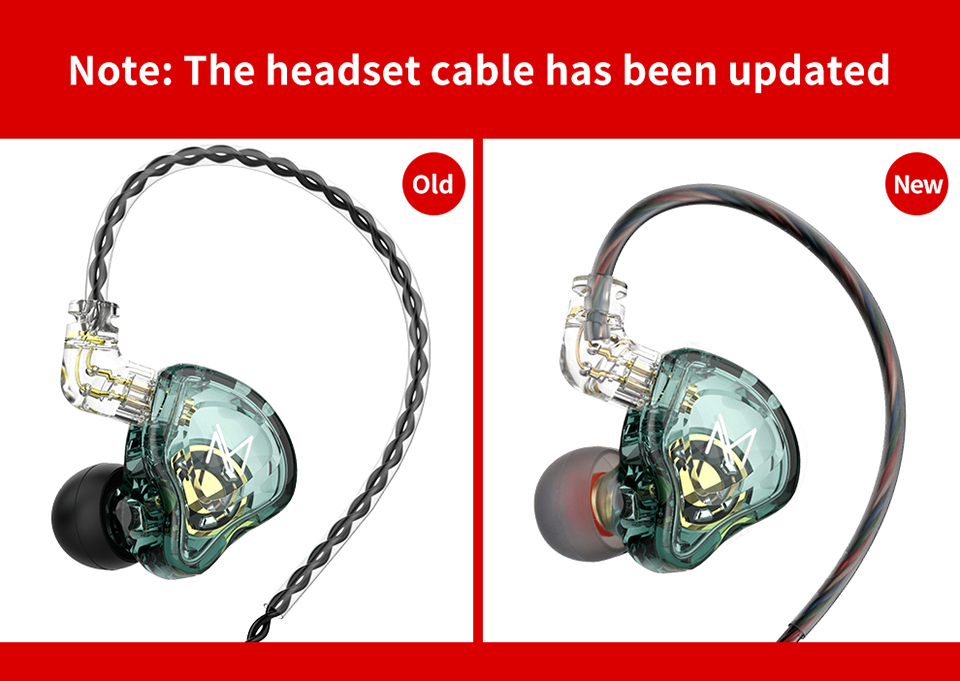 Original TRN MT1 Wired Earphones IEM Detachable Cable HiFi Bass Noise ...