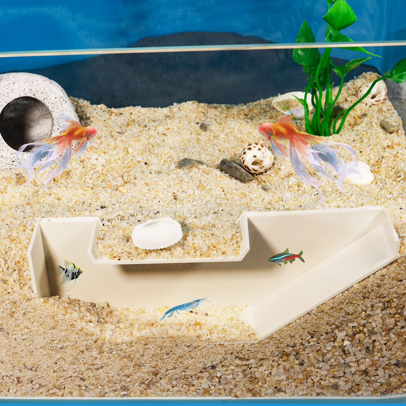 Underground Slope Flat Tunnel Cave Aquarium Fish Tank Decor Cave Corner ...