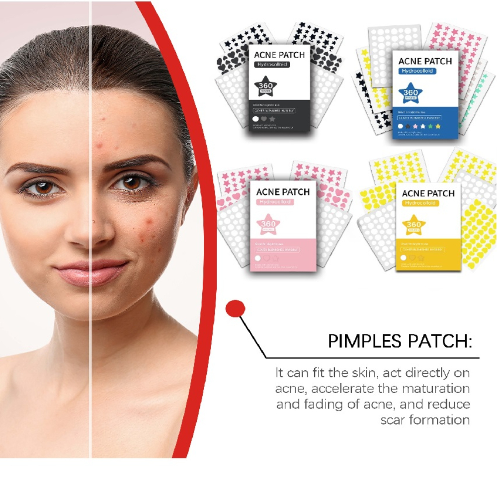 Pimple Patches For Face, Hydrocolloid Acne Pimple Patches For Covering ...