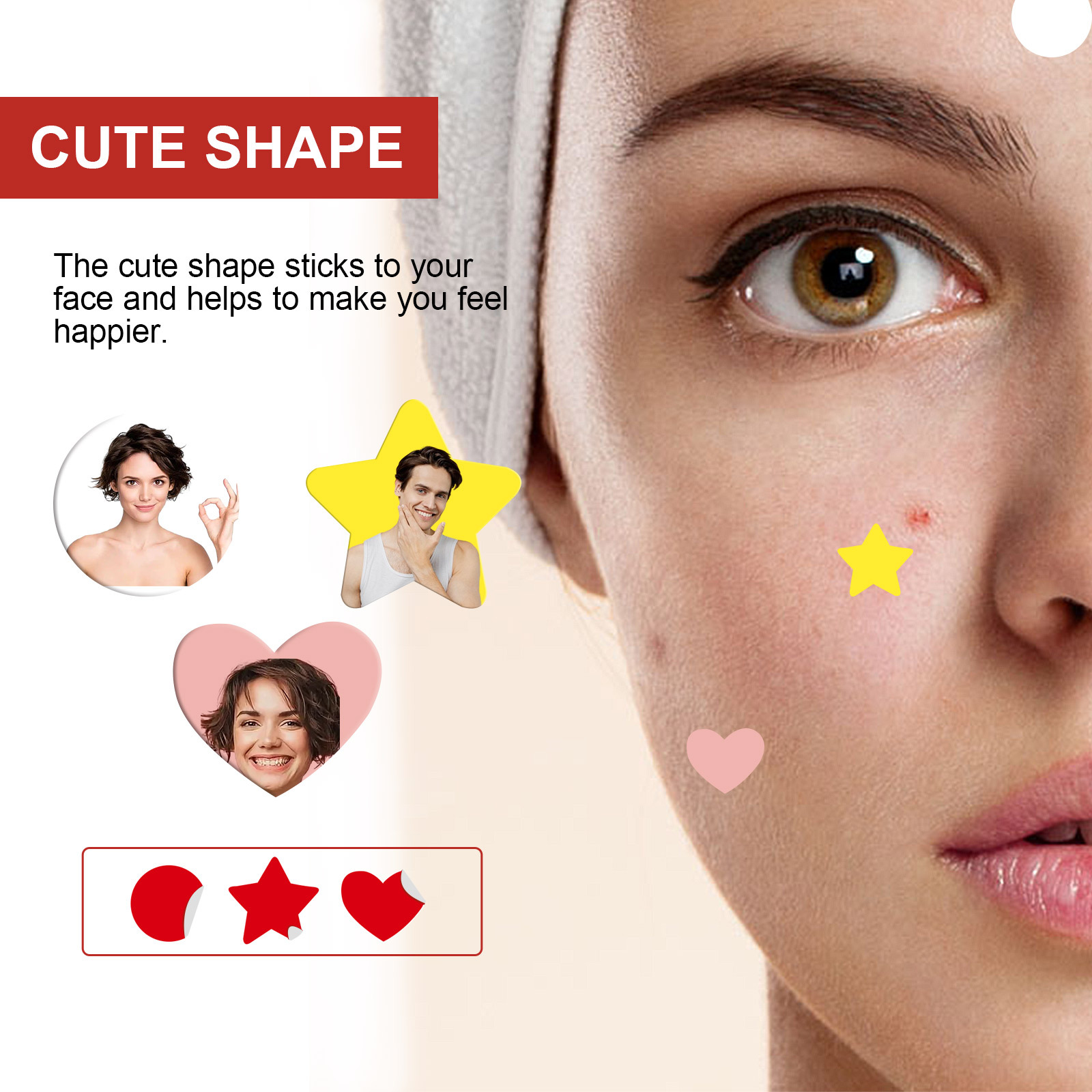 Pimple Patches For Face, Hydrocolloid Acne Pimple Patches For Covering ...