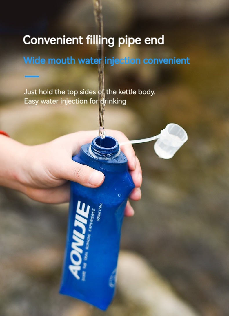 AONIJIE SD09 170ml 200ml 250ml 500mml 350ml 600ml Soft Flask Folding Water Bottle TPU for ...