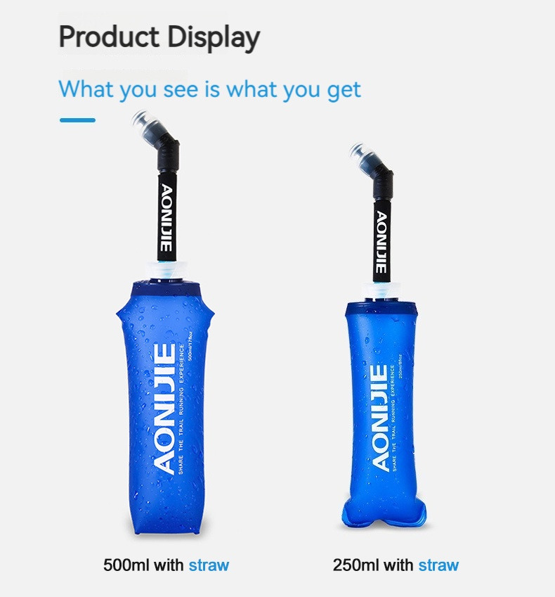 AONIJIE SD09 170ml 200ml 250ml 500mml 350ml 600ml Soft Flask Folding Water Bottle TPU for ...