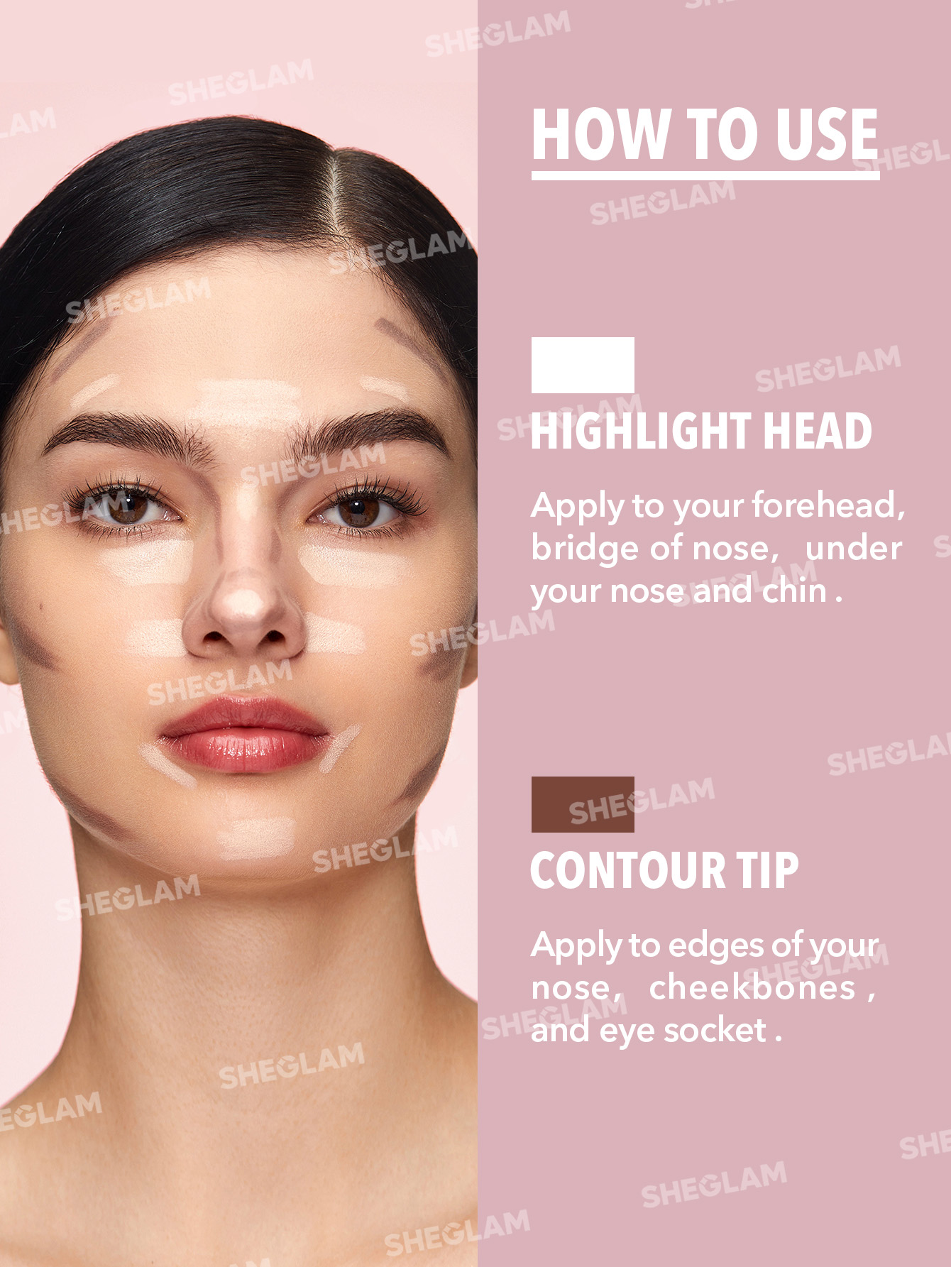 SHEGLAM Fine Line 2-In-1 Nose Contour and Highlighter Pen-2-Color ...