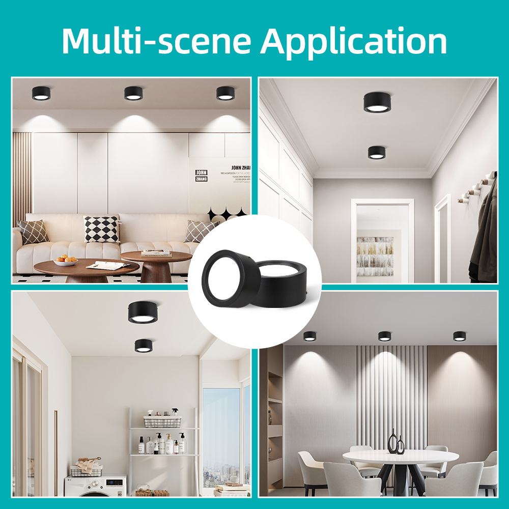 Led Downlight Ceiling Light Pin Light Tricolor Surface Mounted Round ...