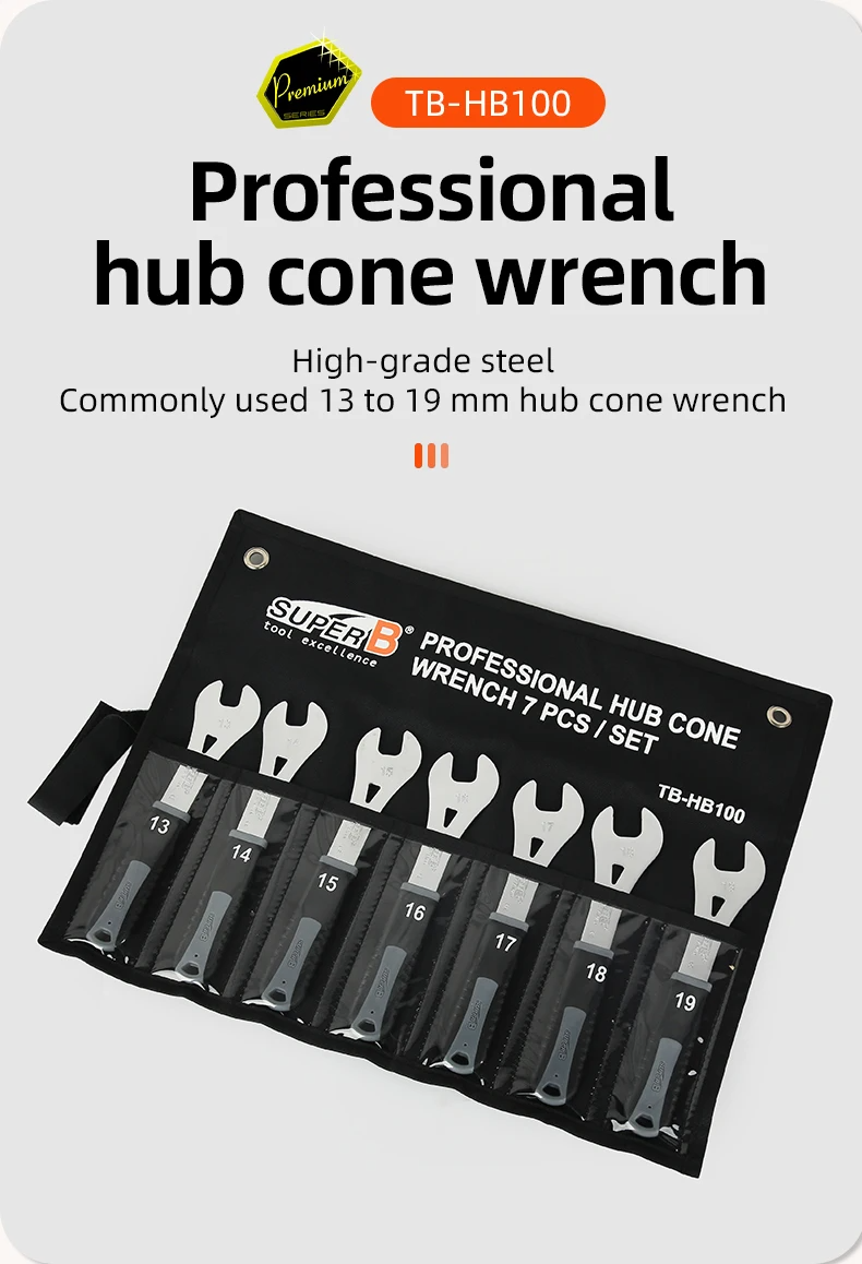 Super B Bicycle Repair Tool Professional Hub Cone Wrench Set Includes The Most Common Size of ...