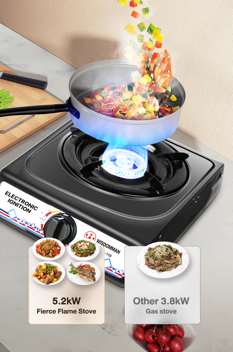 Single Gas Stove burner gas stove home Stainless steel tabletop stove single burner gas Non ...