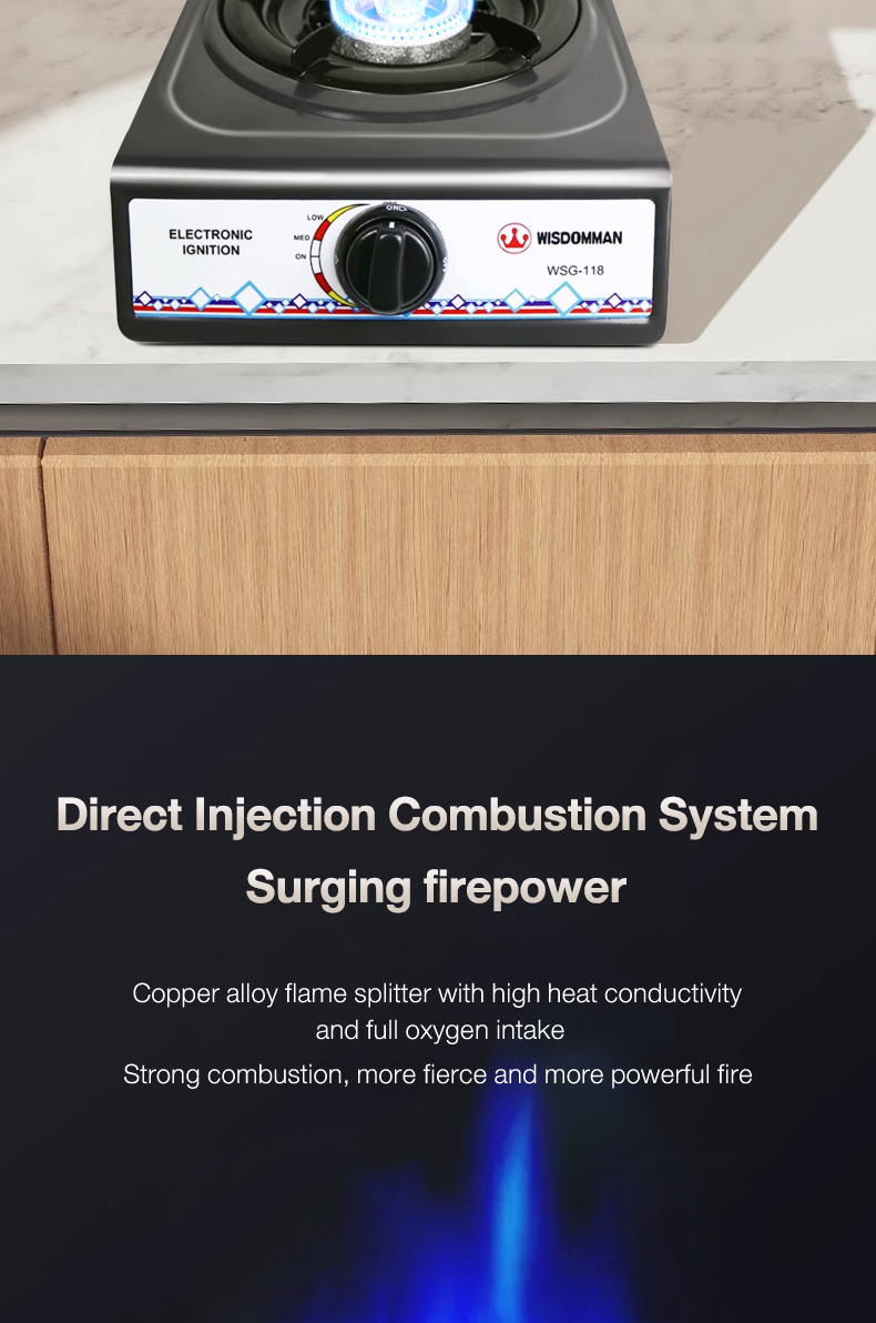 Single Gas Stove burner gas stove home Stainless steel tabletop stove ...