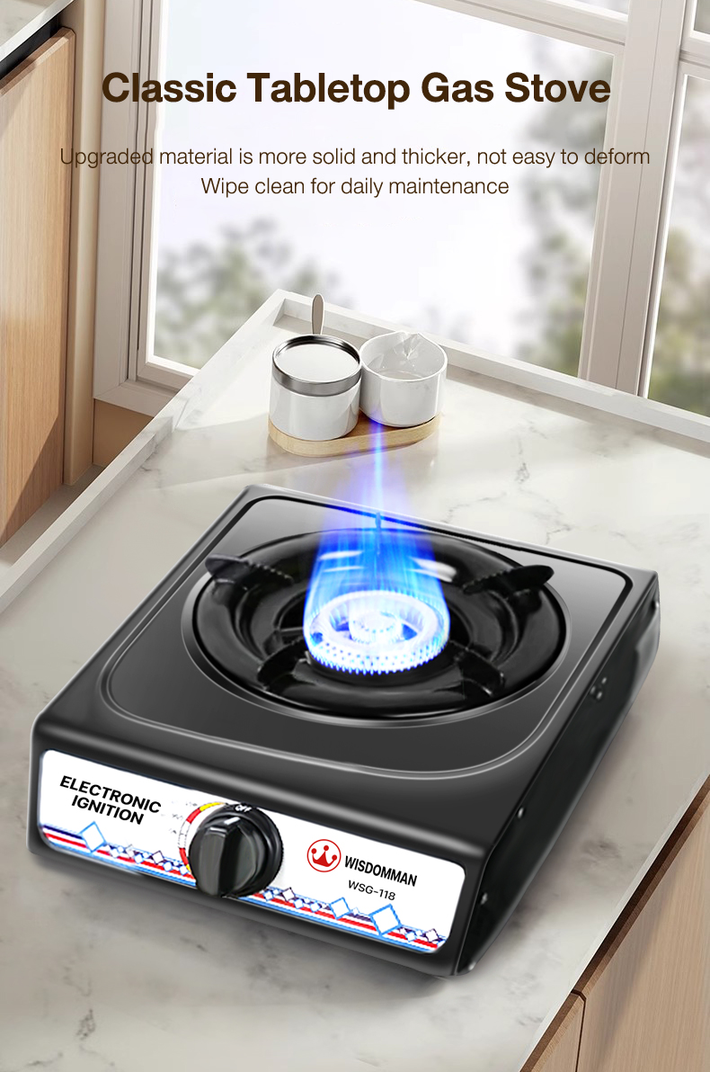 Single Gas Stove burner gas stove home Stainless steel tabletop stove ...