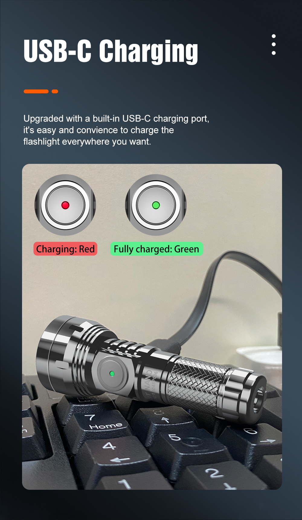 Lumintop GT NANO V3.0 Titanium flashlight with 10280 battery Long-range ...