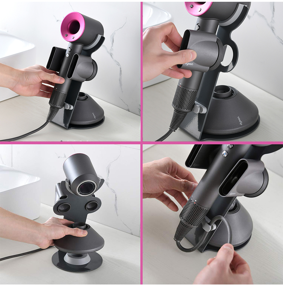 Lasvea Hair Dryer Stand Holder Barber Shop Blower Storage Bracket for ...