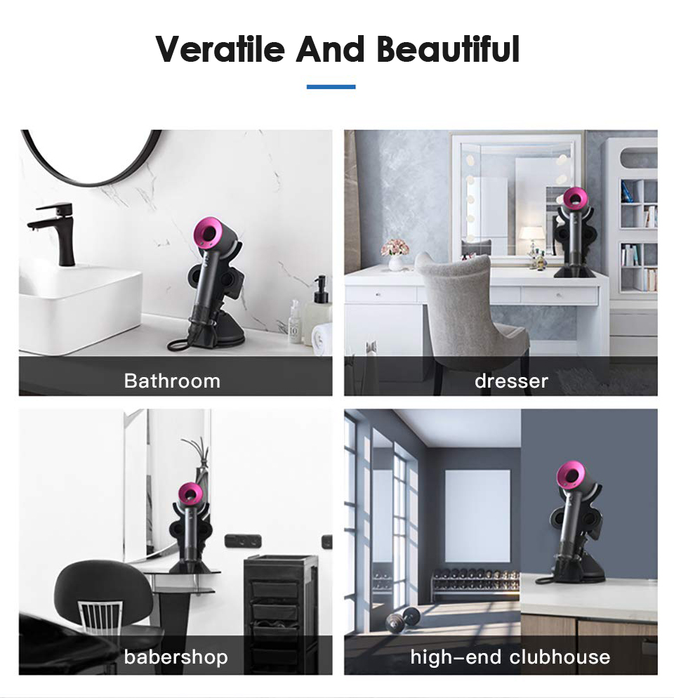 Lasvea Hair Dryer Stand Holder Barber Shop Blower Storage Bracket for ...