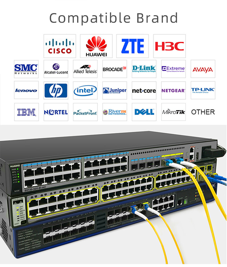 JT-COM 1.25G SFP Module BIDI SC with DDM, Single Mode simplex 1g SC Fiber 1310nm/1550nm 5km ...