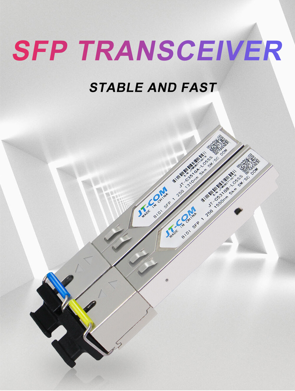 JT-COM 1.25G SFP Module BIDI SC with DDM, Single Mode simplex 1g SC ...