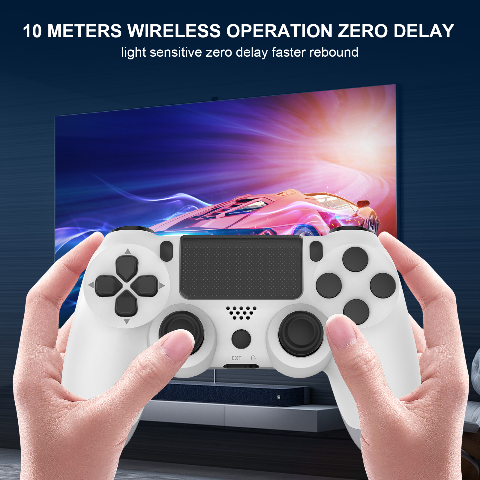 Wireless Gamepad with 6-axis gyroscope, PC joystick, touchpad, dual vibration control for ...