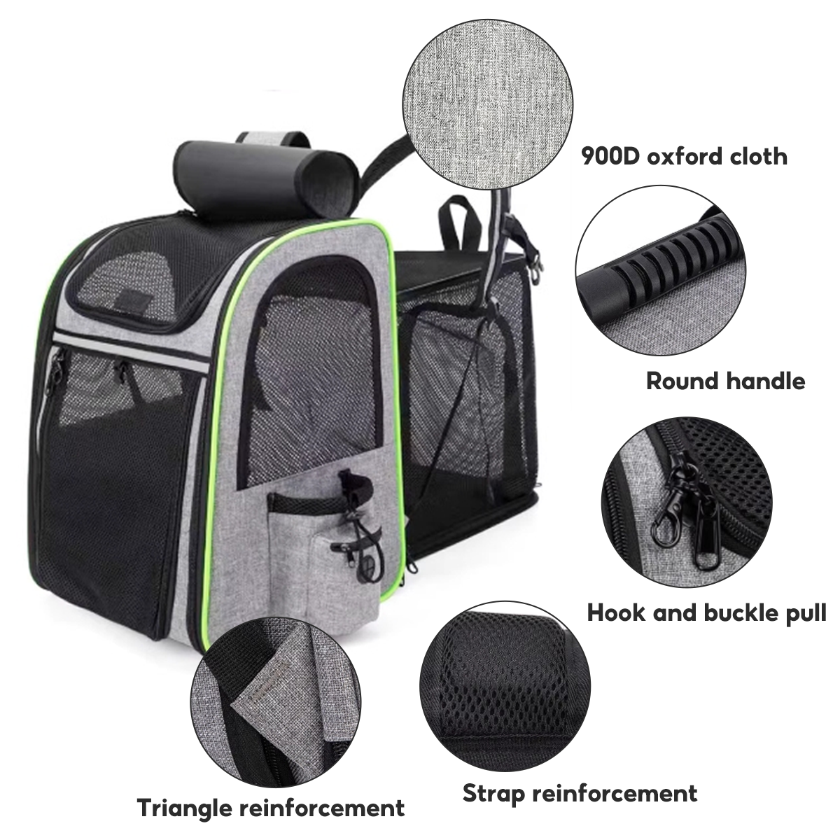 【Ready Stock】Pet Backpack Breathable Portable Cat Backpack Expandable ...