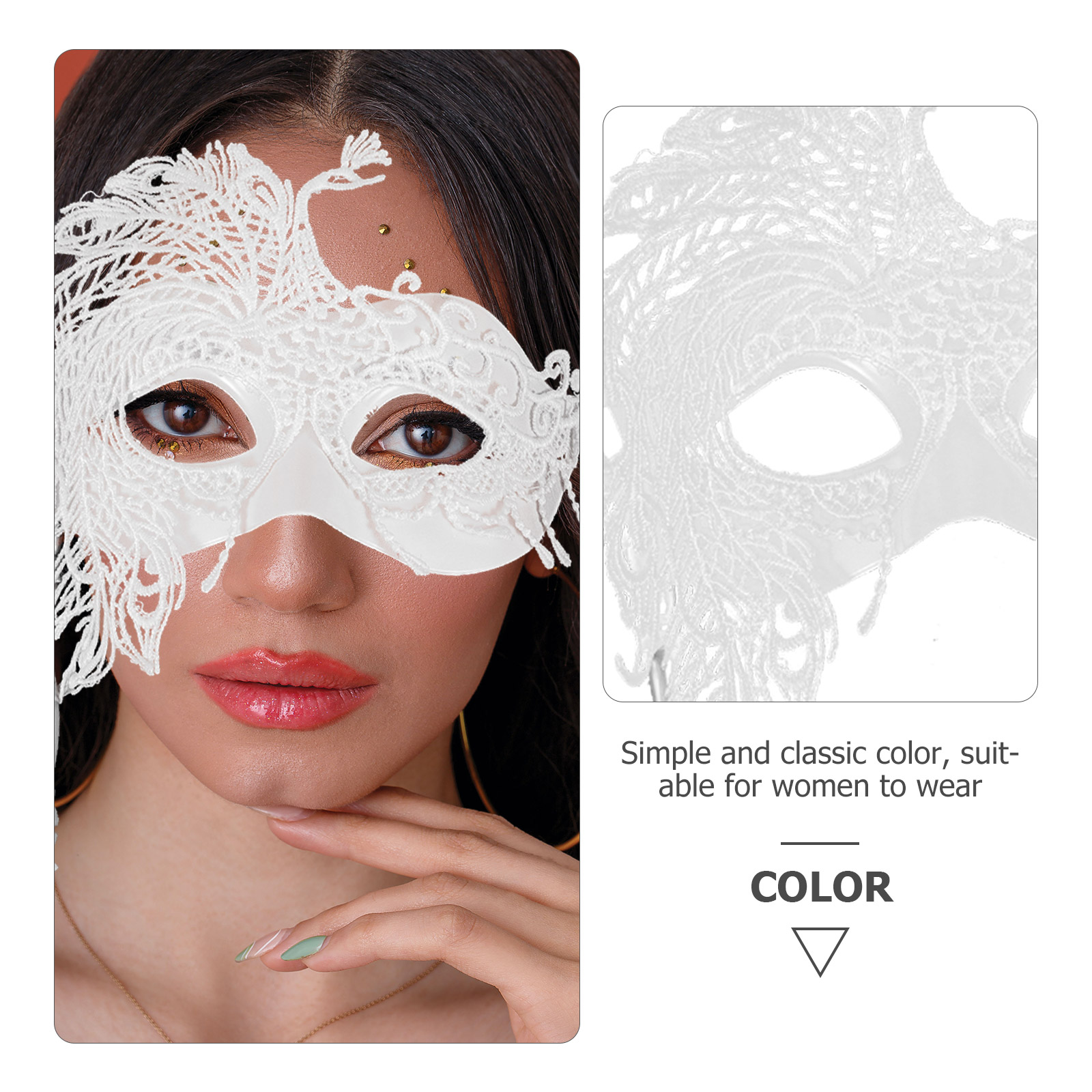 Masquerade Mask Halloween Costume Lace Hand Mardi Gras Masks for Women ...