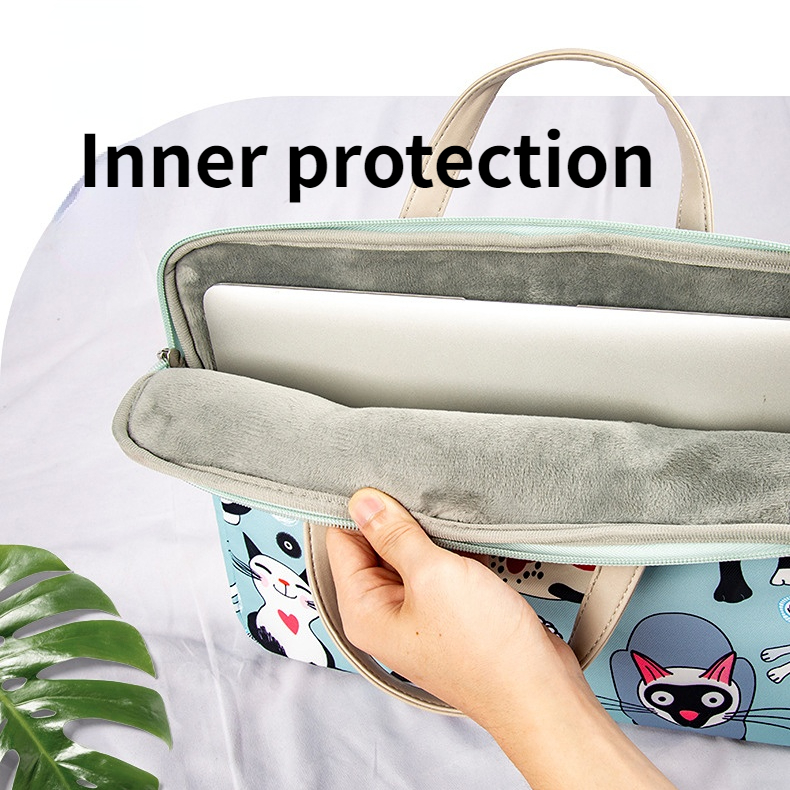 Cute Cartoon Cat Laptop Bag, 13/14-inch for Ultrabooks, 15/16-inch ...
