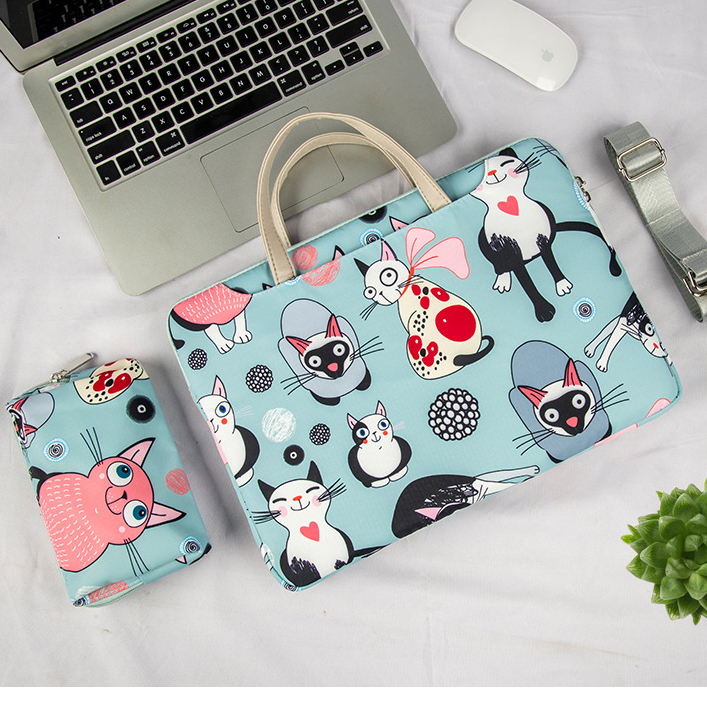 Cute Cartoon Cat Laptop Bag, 13/14-inch for Ultrabooks, 15/16-inch ...