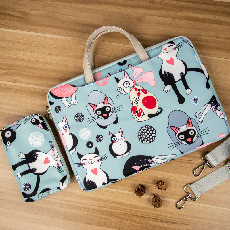 Cute Cartoon Cat Laptop Bag, 13/14-inch for Ultrabooks, 15/16-inch ...