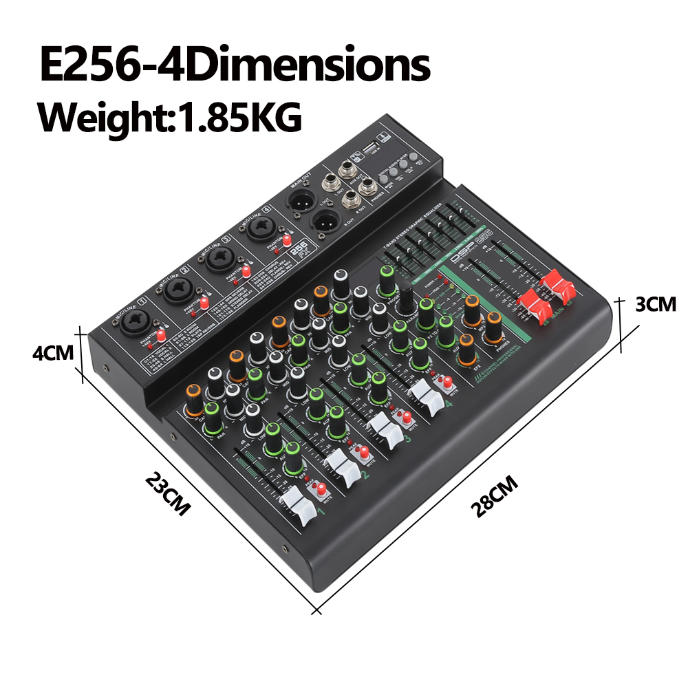 Professional Audio Mixer 4-channel 6-channel audio mixer with equalizer ...