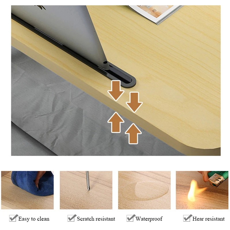 CLICK SHOPE Foldable Laptop Table Mini Desk Study Table Lazy Bed Desk ...